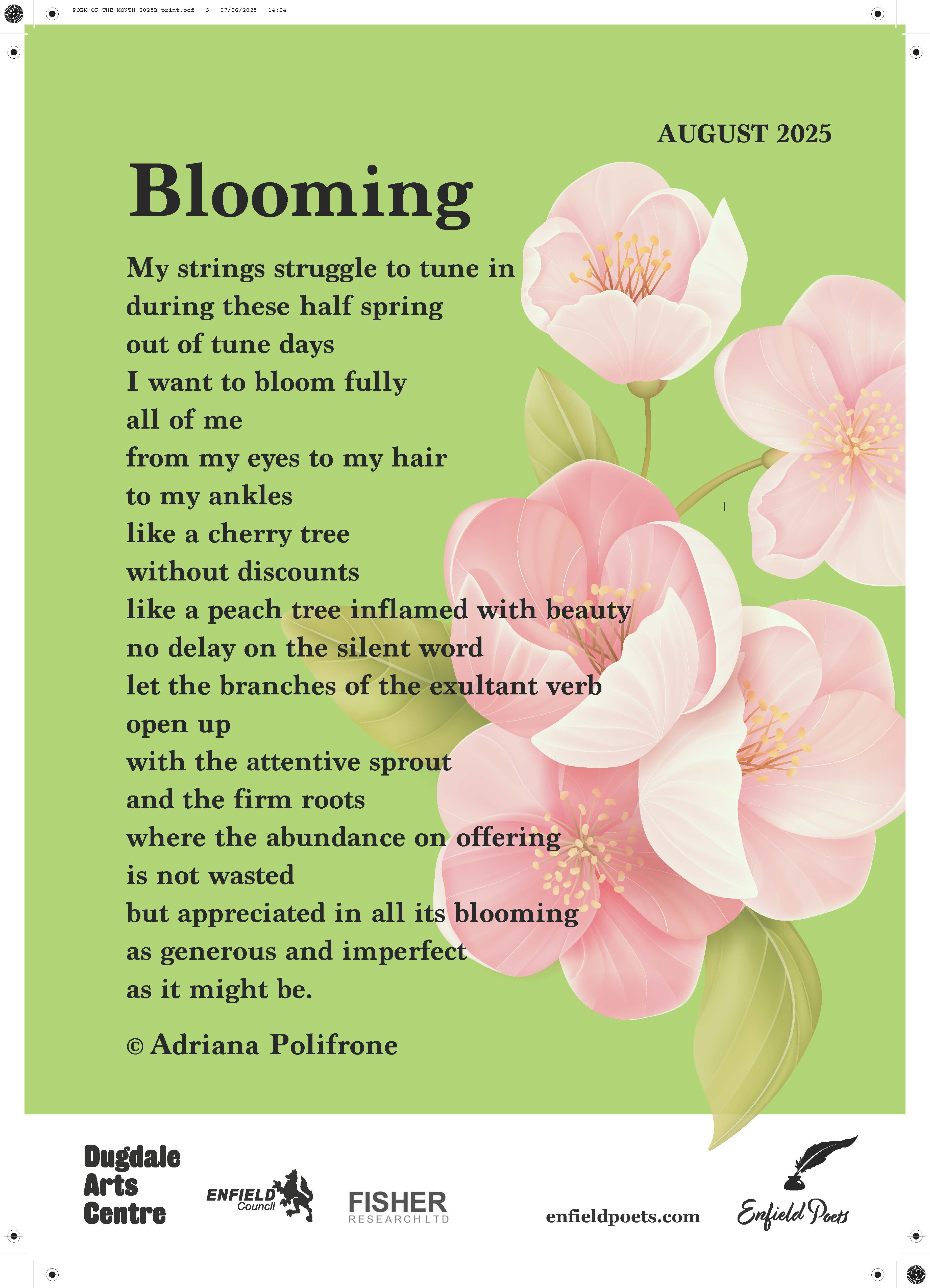 POEM OF THE MONTH 2025_08 – ENFIELD POETS
